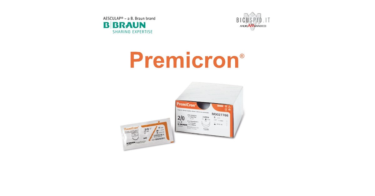 Premicron 1/2 Cerchio Suture Chirurgiche in Poliestere Intrecciato ...